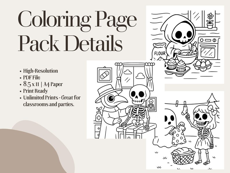 Spooky Cuties Cozy Moments Coloring Book Pages by Studio Vicky: Volume ...