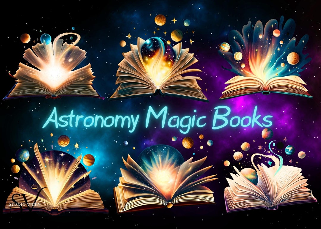 Astronomy Magic Book Clipart: Galaxy PNG Designs (digital Download) - Etsy