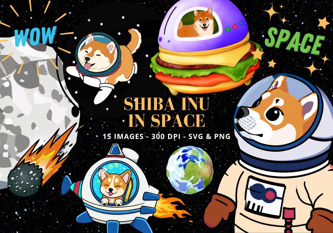 Space Shiba Inu Doge Clipart Bundle, Shiba Inu PNG, Doge PNG, Meme Png, Space Dog Png, Space Png ...