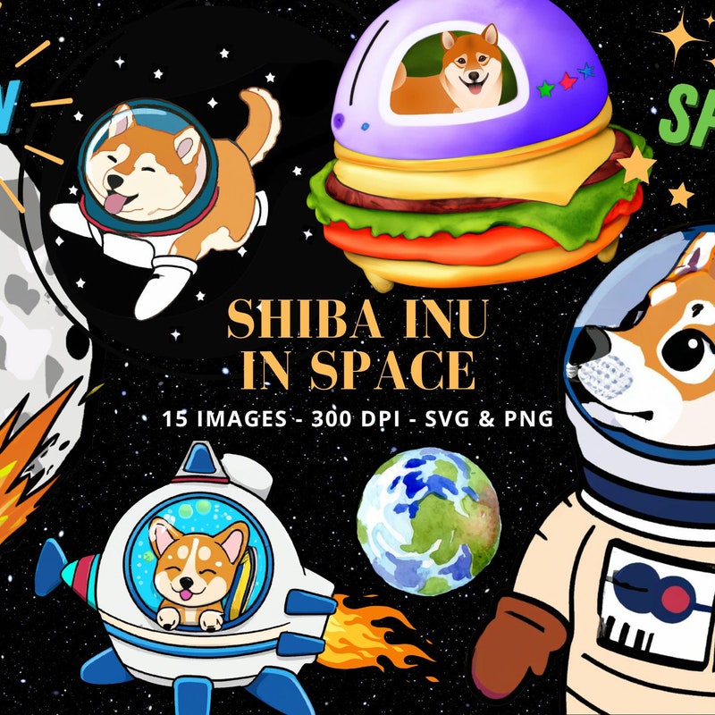 Space Dog Art - Etsy