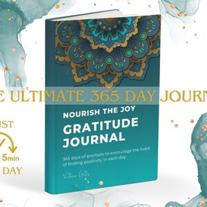 5 Minute Gratitude Journal: Printable Digital Gratitude Journal With ...
