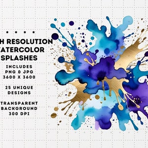 Watercolor Color Splash PNG, Watercolor Splash Clipart, Ink Watercolor ...