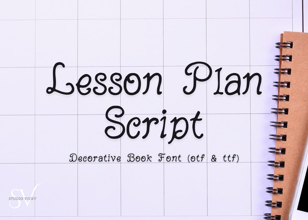 Lesson Plan Script Font: Casual Handwritten Style (OTF + TTF) Canva ...