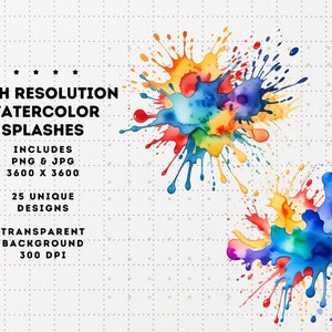 Watercolor Color Splash PNG, Watercolor Splash Clipart, Ink Watercolor ...