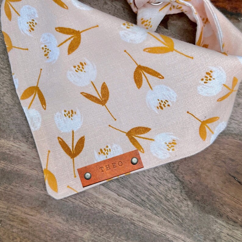 Personalized Dog Bandana Custom Leather Name Tag Dog Bandana - Etsy