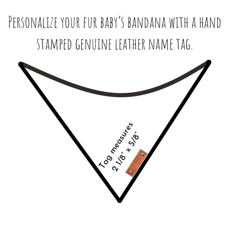 Personalized Dog Bandana Custom Leather Name Tag Dog Bandana - Etsy