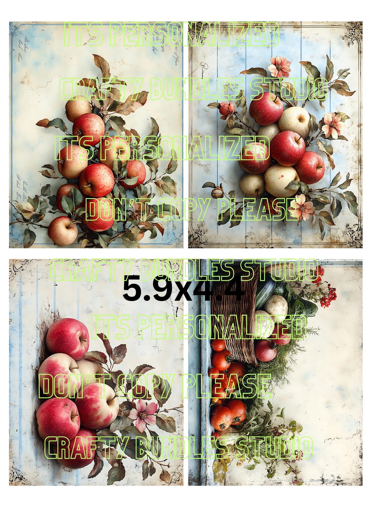 FREE SHIPPING USA Farmhouse Clipart Rice Paper, Coaster Rice Paper ...
