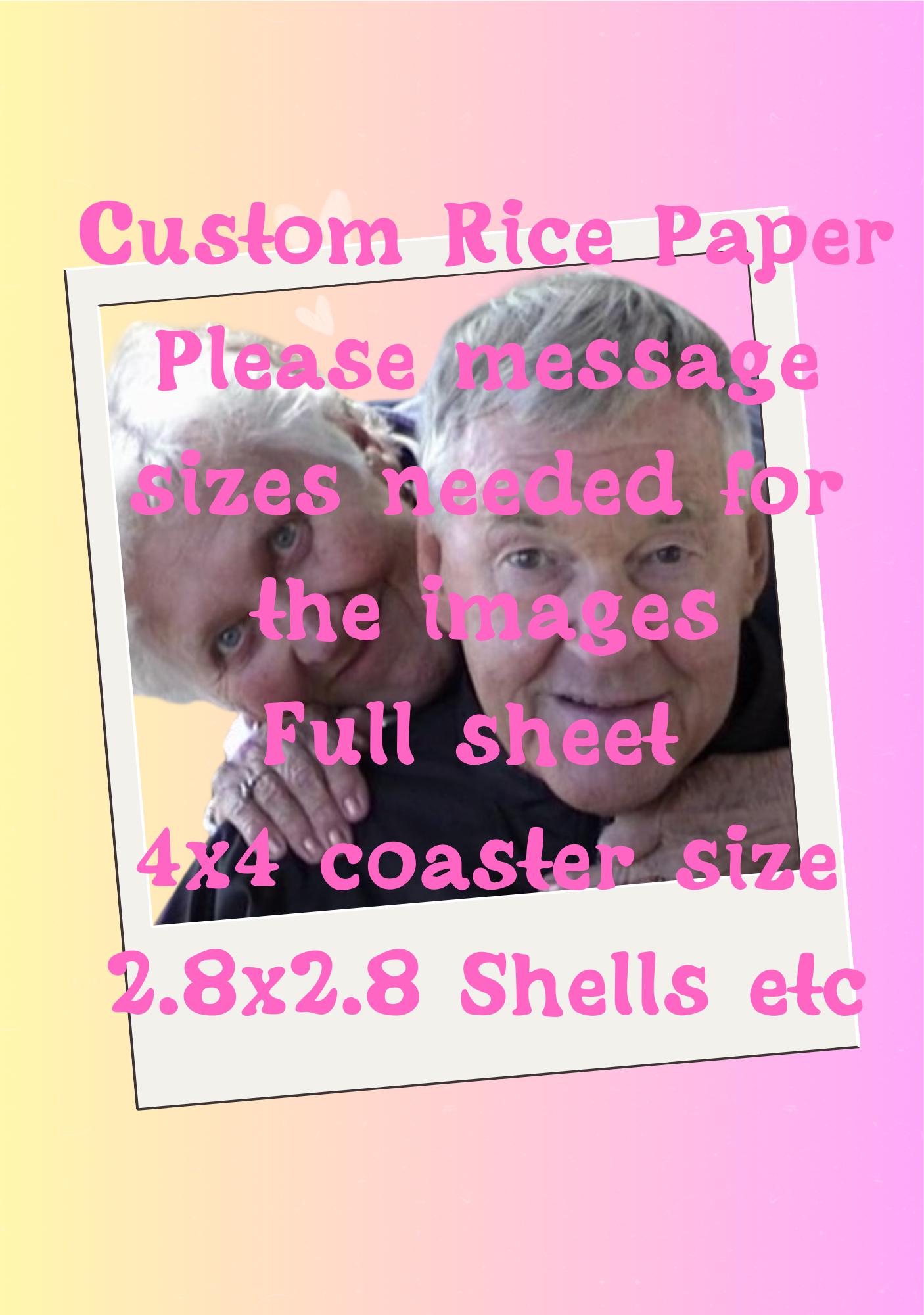 CUSTOM Rice Paper - Free Shipping* 9.5x13 Inch Custom or Personalized ...