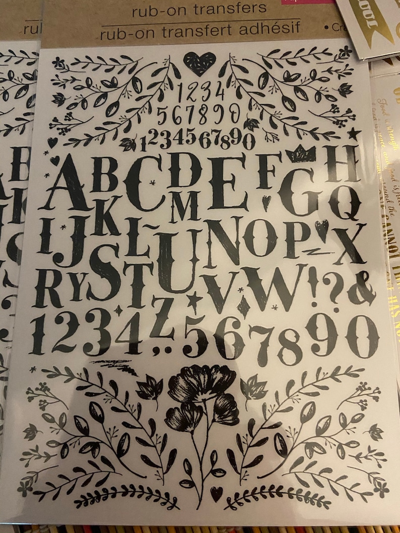 Rub-on Transfers - Rub-on Stickers - Rub-on Decals - Rub-on Decoration ...