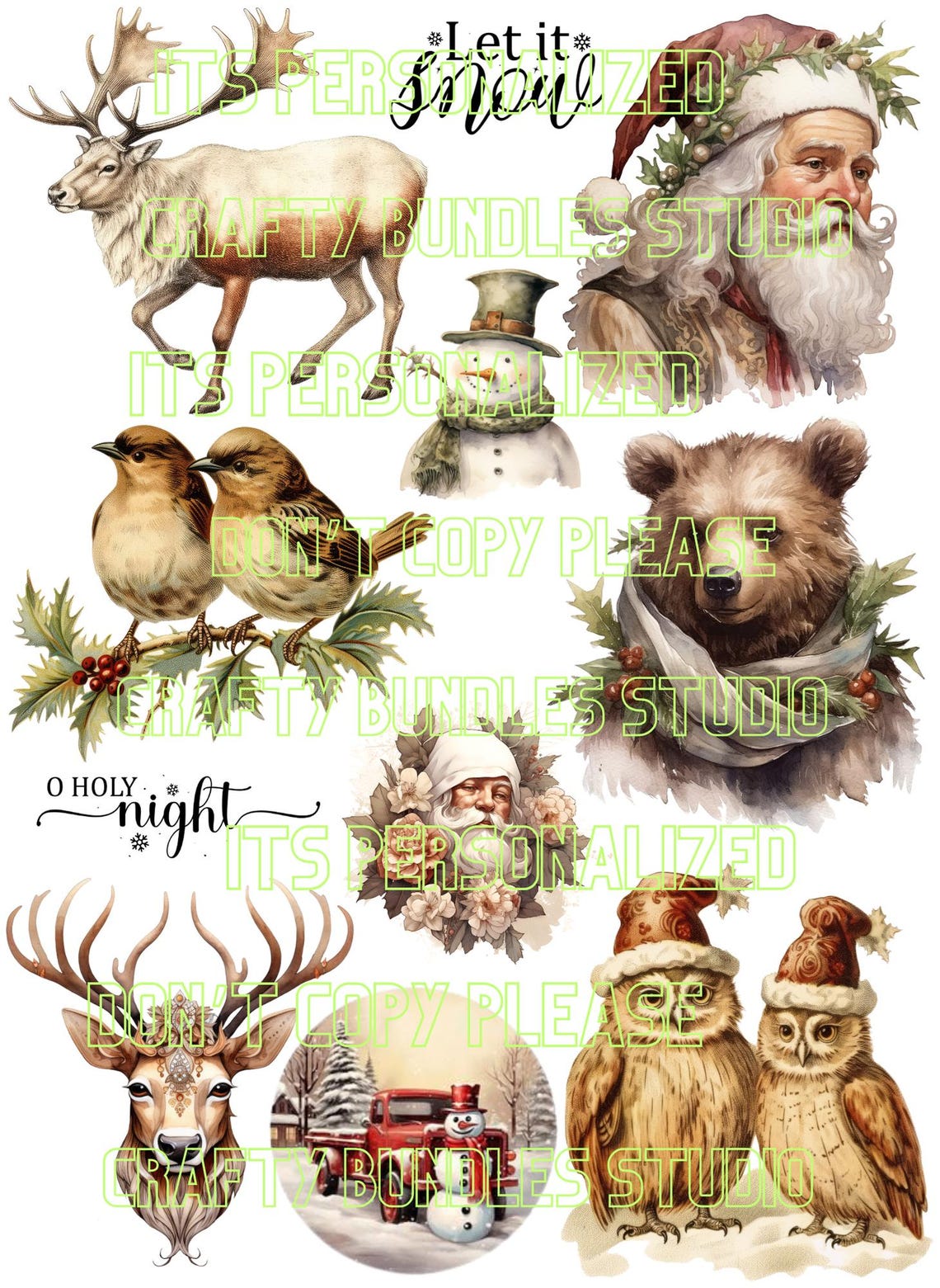 FREE SHIP - 9.5x13 Inches Christmas Rice Paper, Coaster Rice Paper ...
