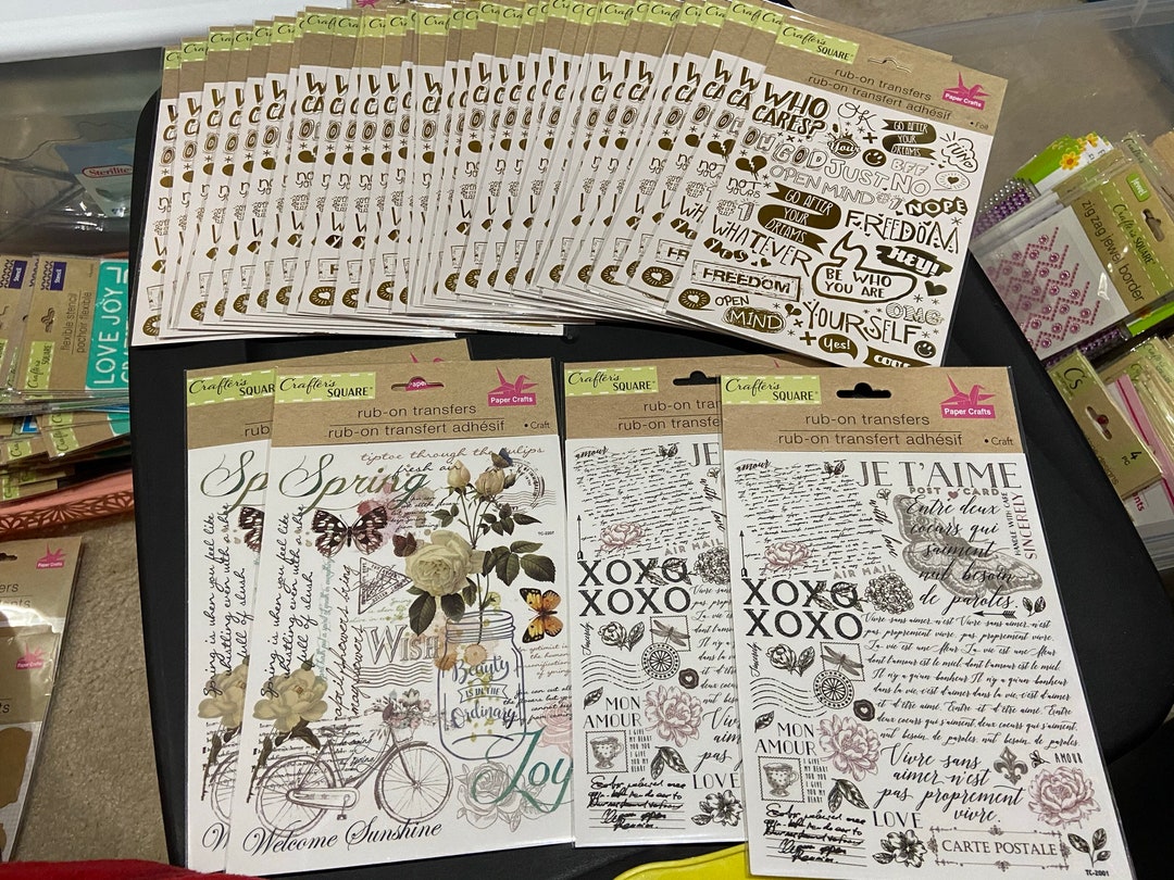 Rub-on Transfers, Rub-on Stickers, Rub-on Decals, Rub-on Decoration ...