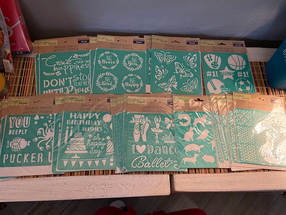 Sticker and Stencil DIY Bundle Multiple Different Packs of | Etsy