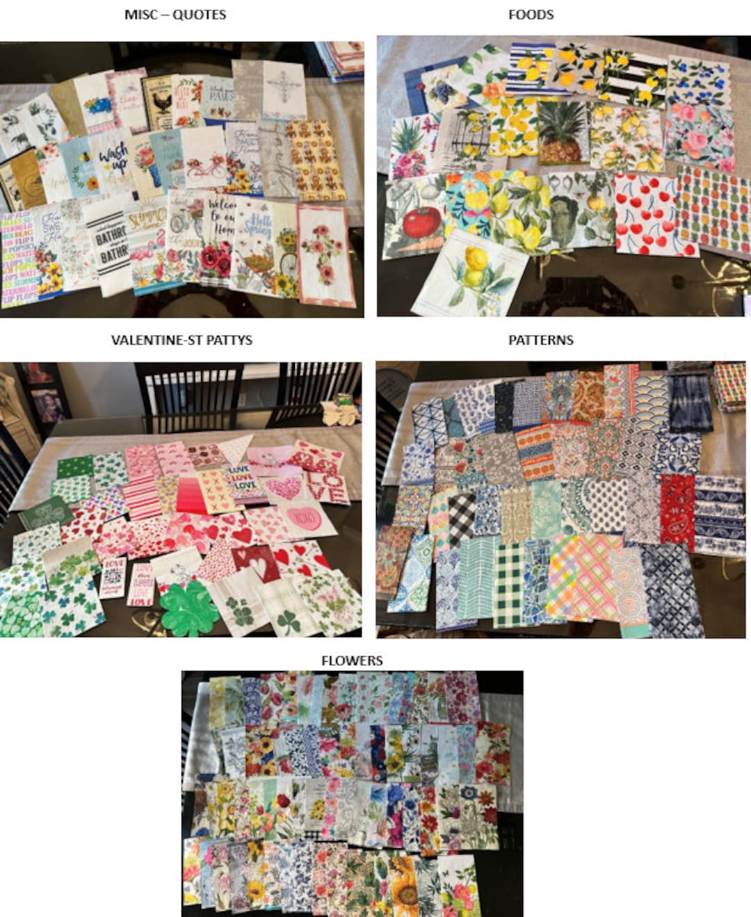 Free Shipping to USA - Decoupage Napkin Set, DIY Napkins, Decoupage ...