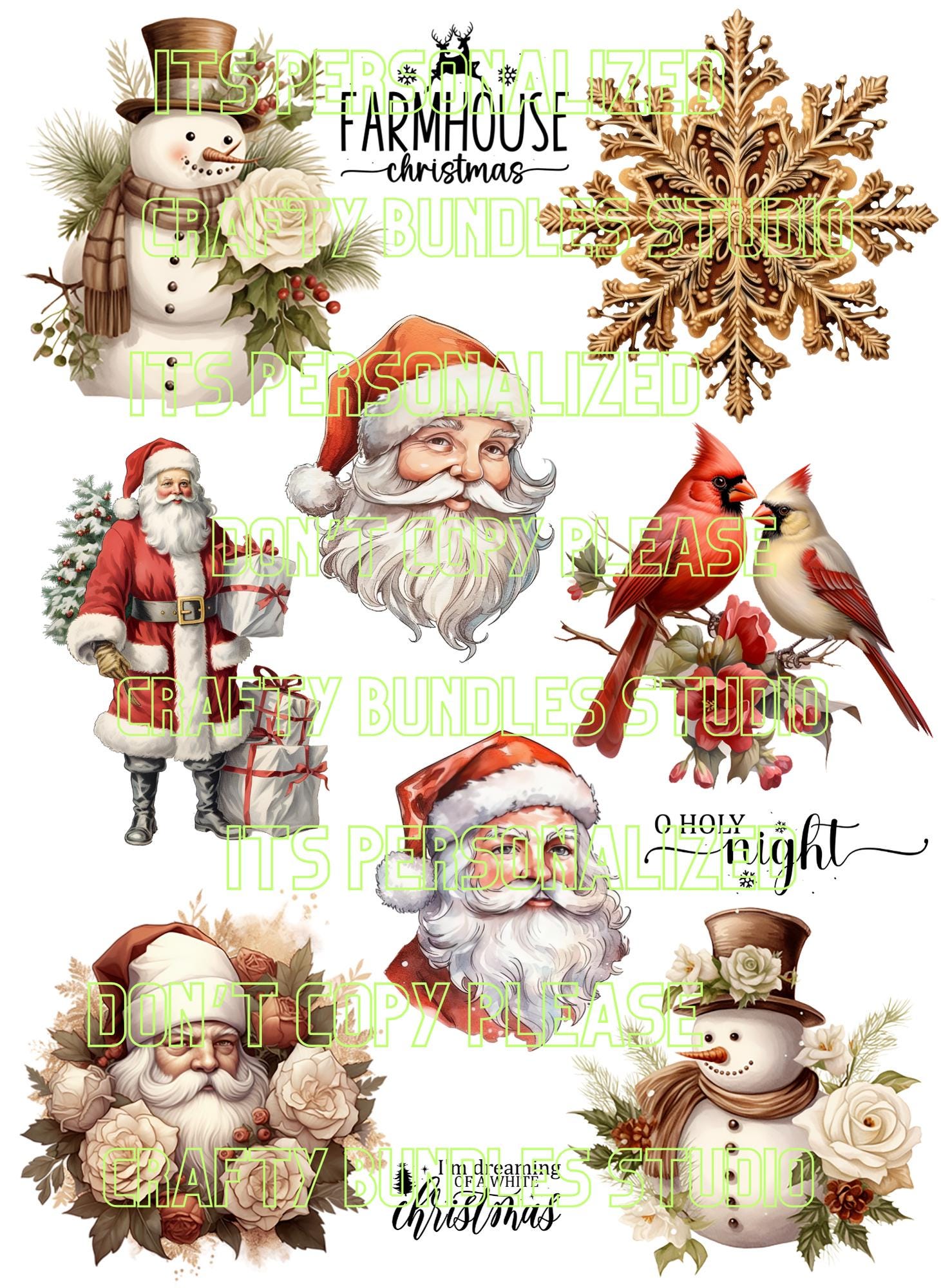 FREE SHIP - 9.5x13 Inches Christmas Rice Paper, Coaster Rice Paper ...