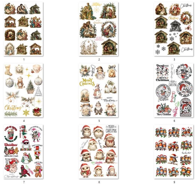 FREE SHIPPING USA 9.5x13 Inches Christmas Rice Paper, Coaster Rice ...