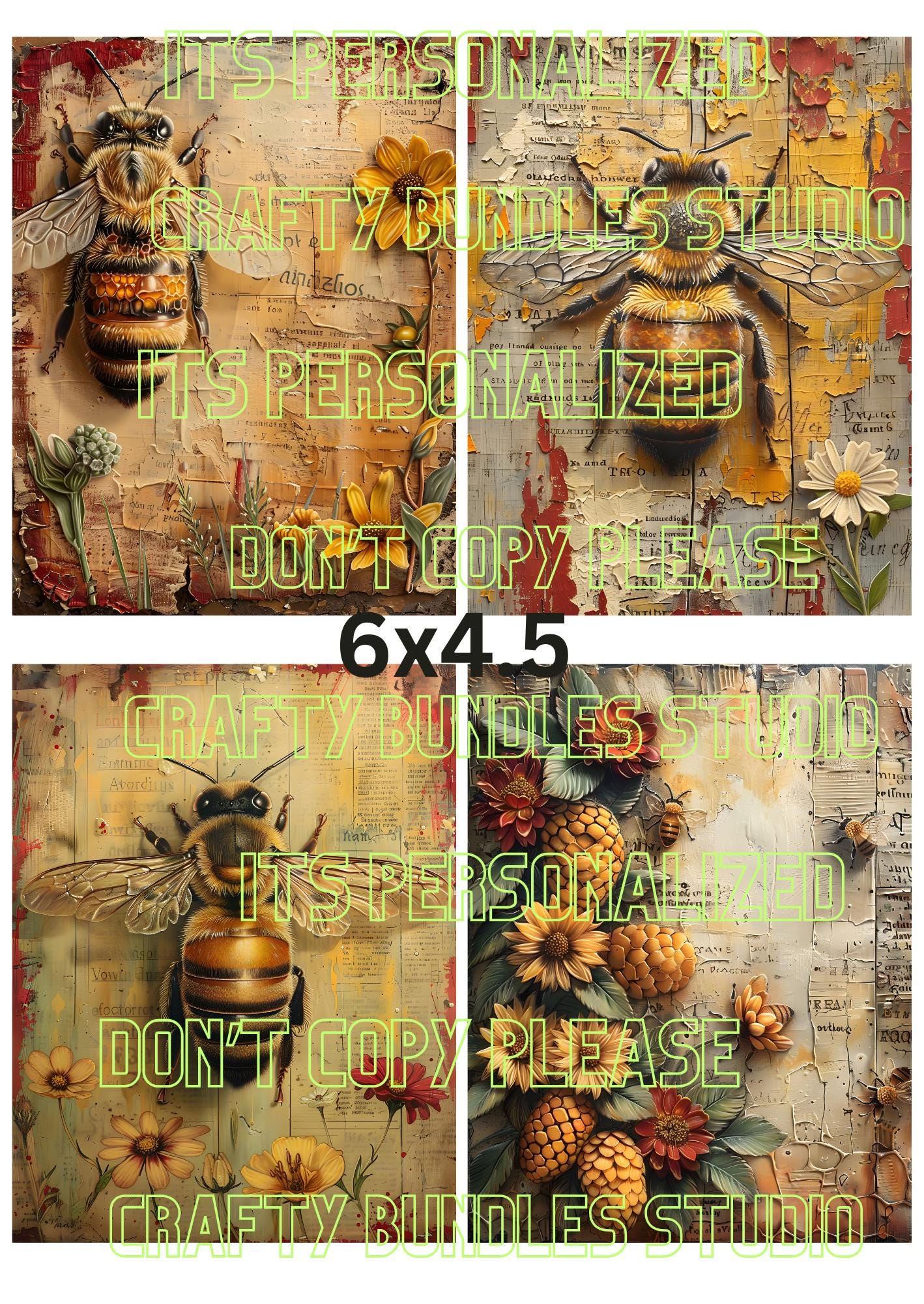 FREE SHIPPING USA 9.5x13in Rice Paper, Shell Paper, Bee Papers, Bee ...