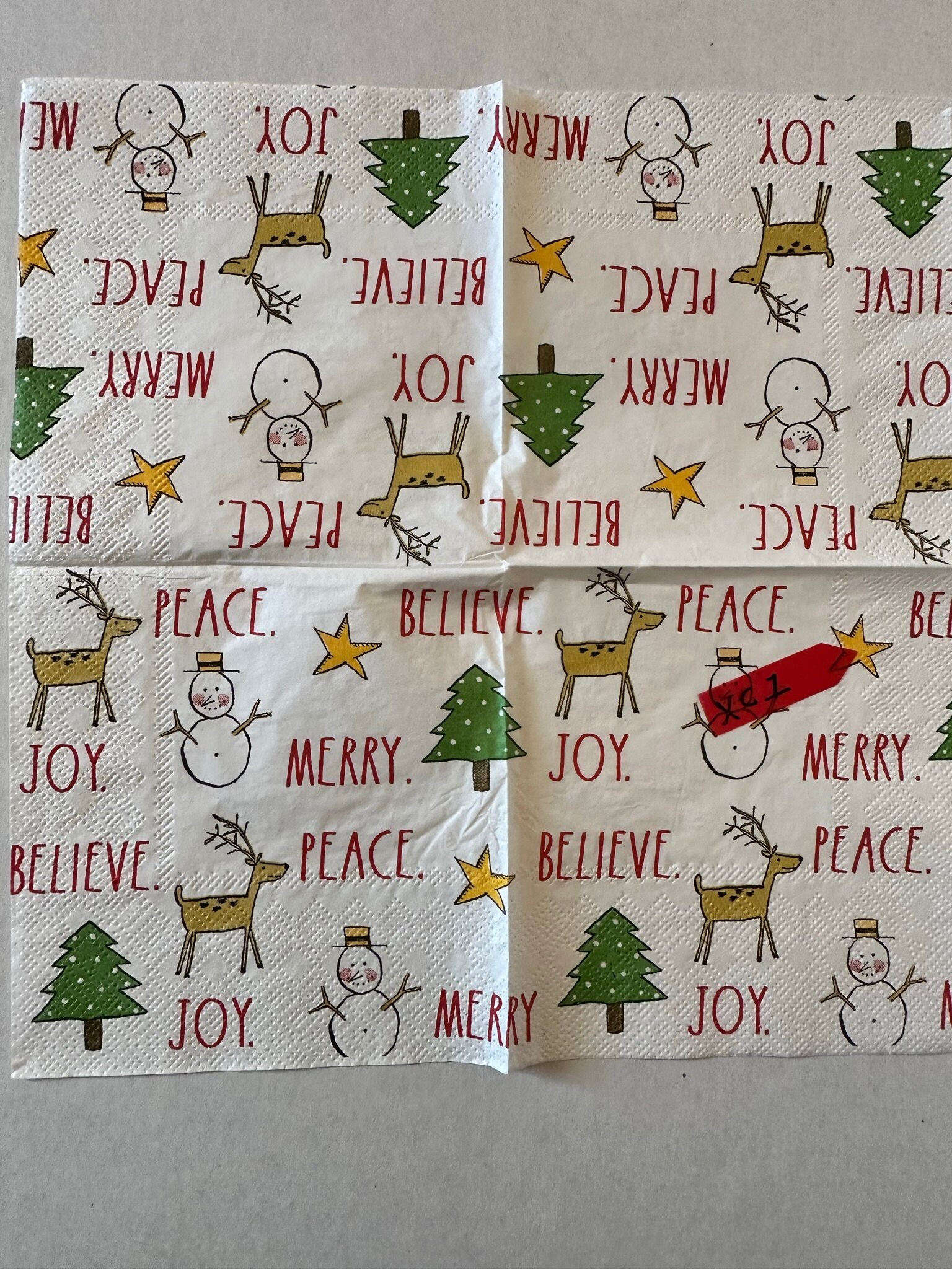 Christmas Decoupage Napkin Set, DIY Napkins, Christmas DIY Set ...