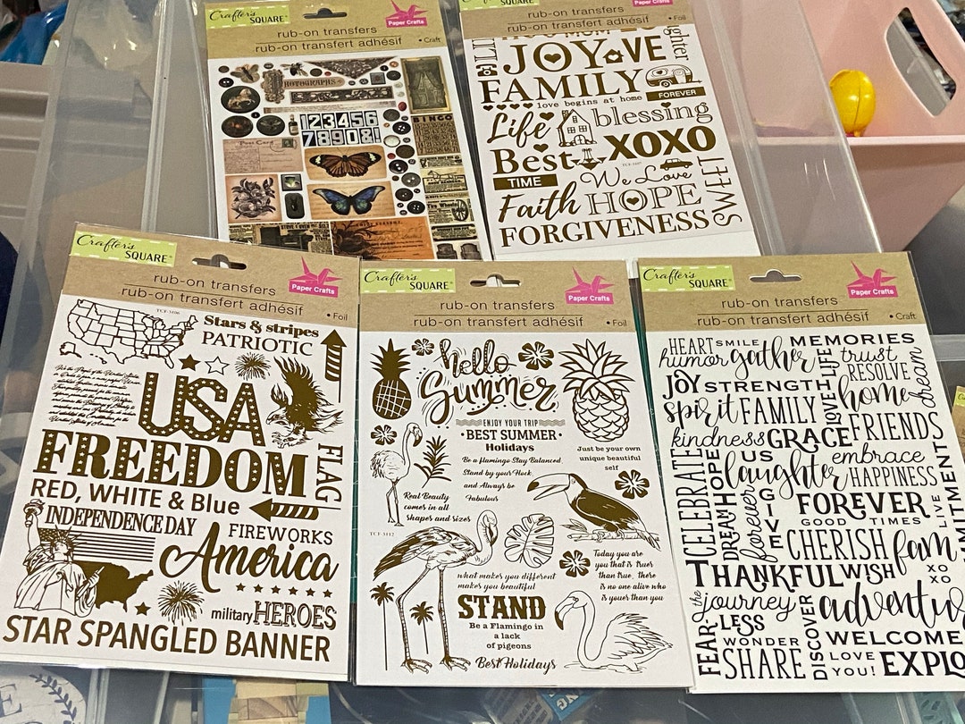 Rub-on Transfers | Rub-on Stickers - Rub-on Decals | Rub-on Decoration ...