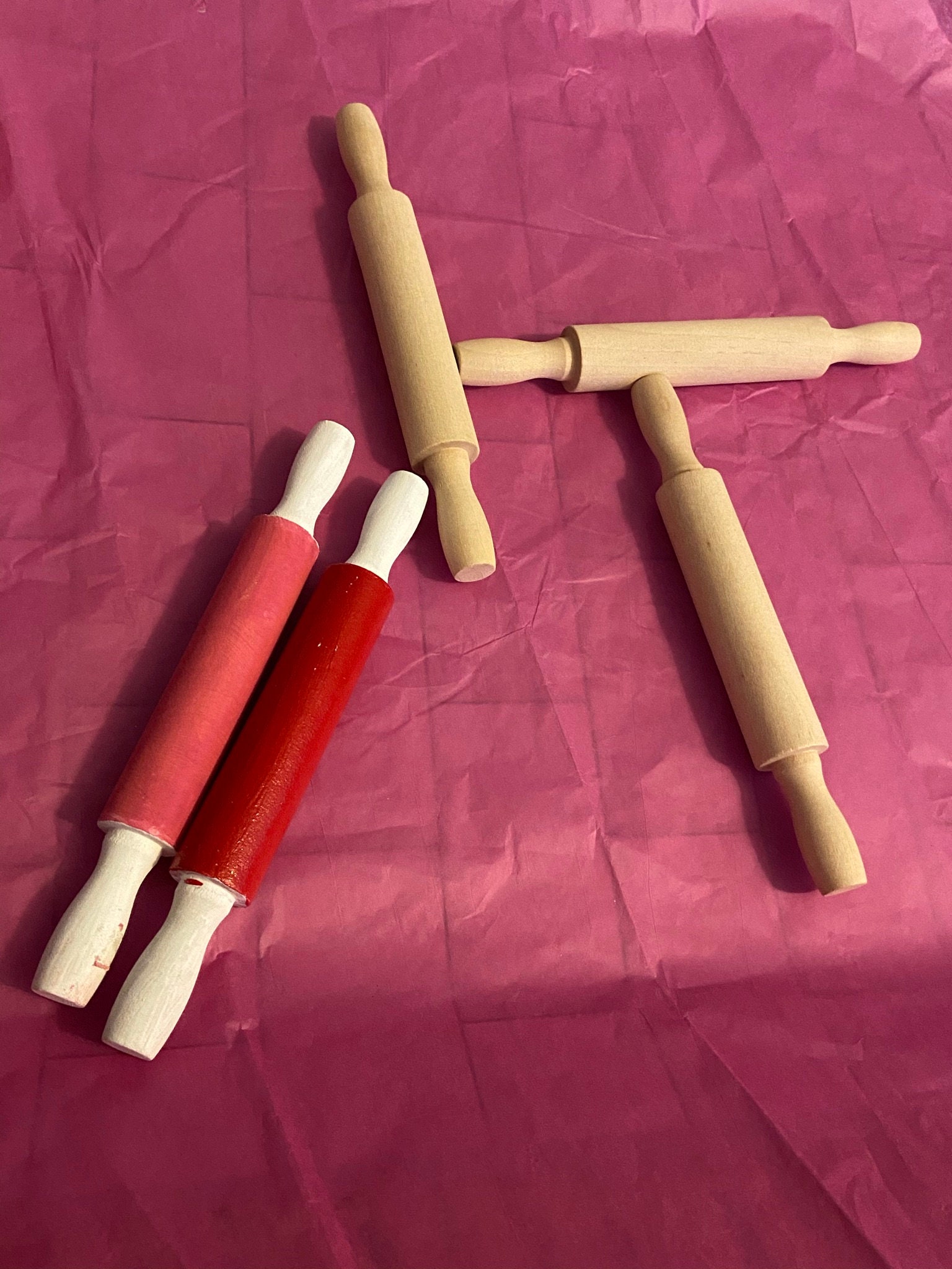 Mini Wood Rolling Pins Tiered Tray Decor Tiered Tray - Etsy Canada