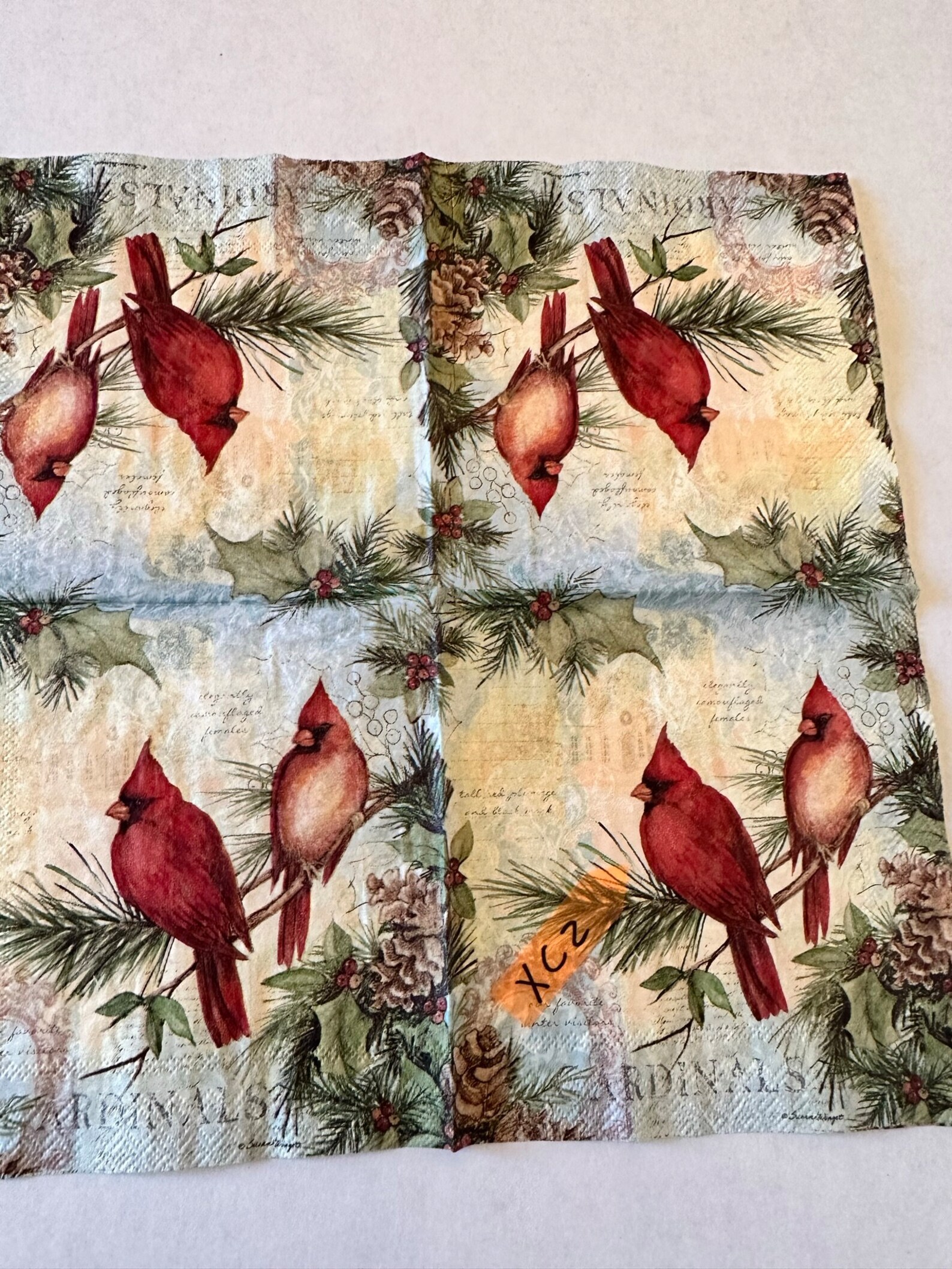 Christmas Decoupage Napkin Set, DIY Napkins, Christmas DIY Set ...