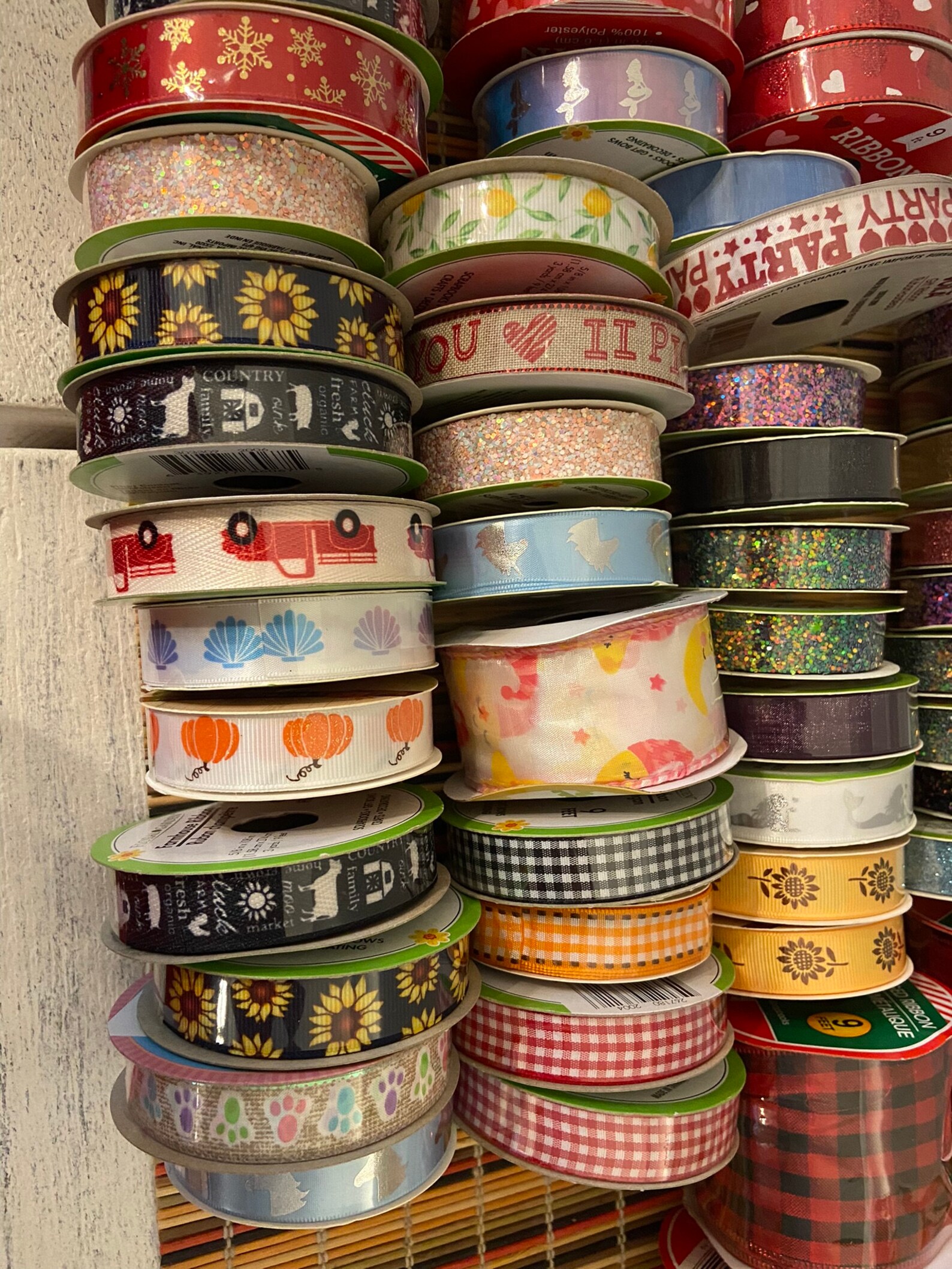 Ribbon DIY Box, Ribbon Bundle Box, Ribbon for Wreaths, Bundle of Misc ...