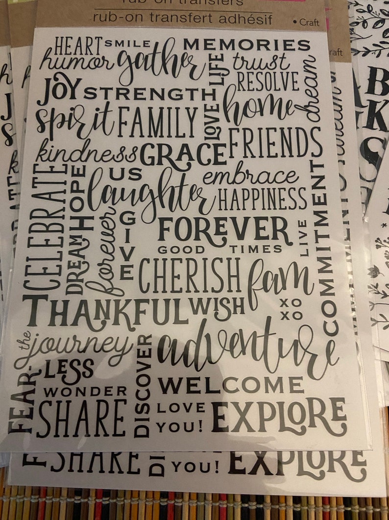 Rub-on Transfers - Rub-on Stickers - Rub-on Decals - Rub-on Decoration ...