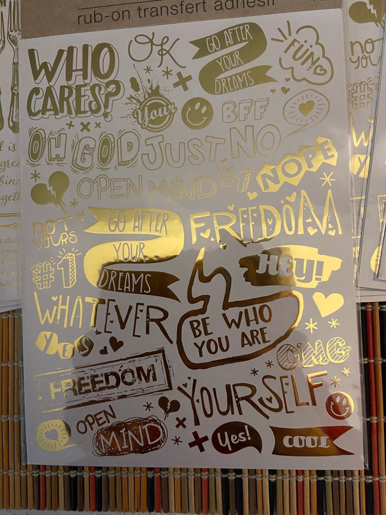 Rub-on Transfers Rub-on Stickers Rub-on Decals Rub-on - Etsy