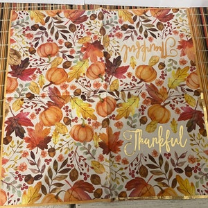 Fall Napkins, Decoupage Napkins, Fall DIY, Fall Pumpkin, Fall Leaves ...