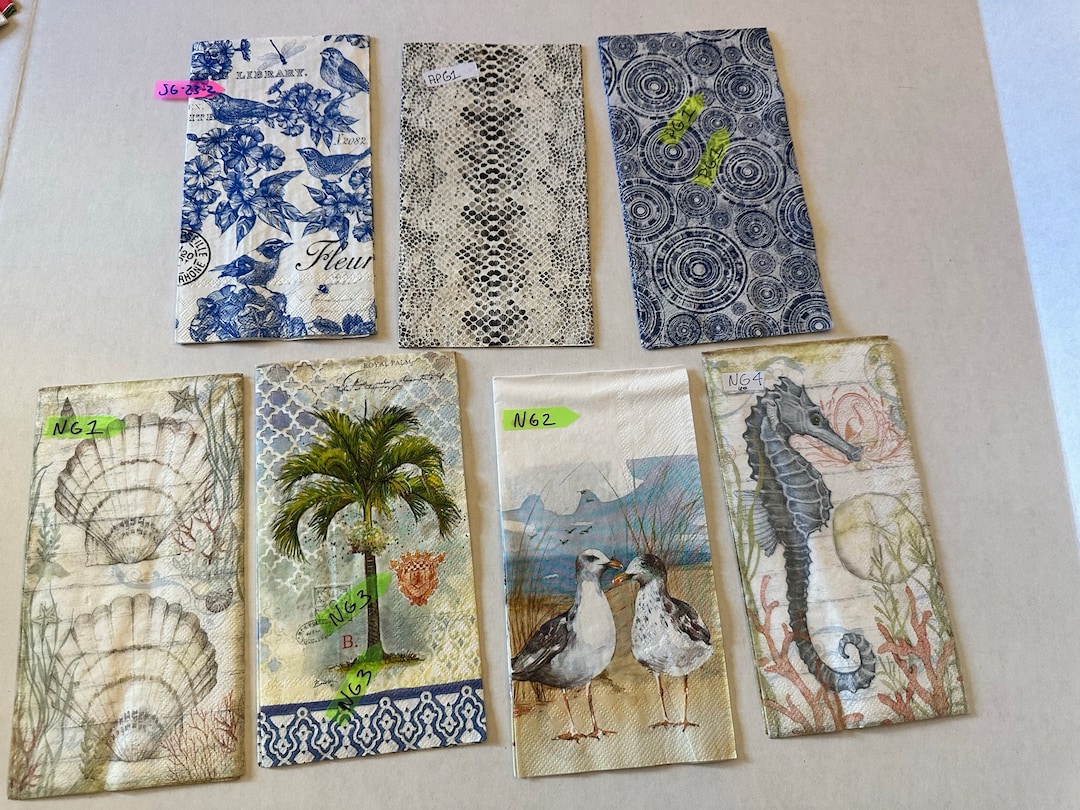 Nautical, Beach Napkins, Pattern Napkins, Napkin Set, DIY Napkins ...