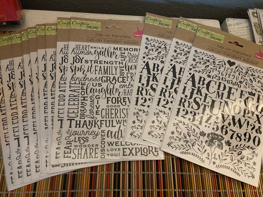 Rub-on Transfers - Rub-on Stickers - Rub-on Decals - Rub-on Decoration ...