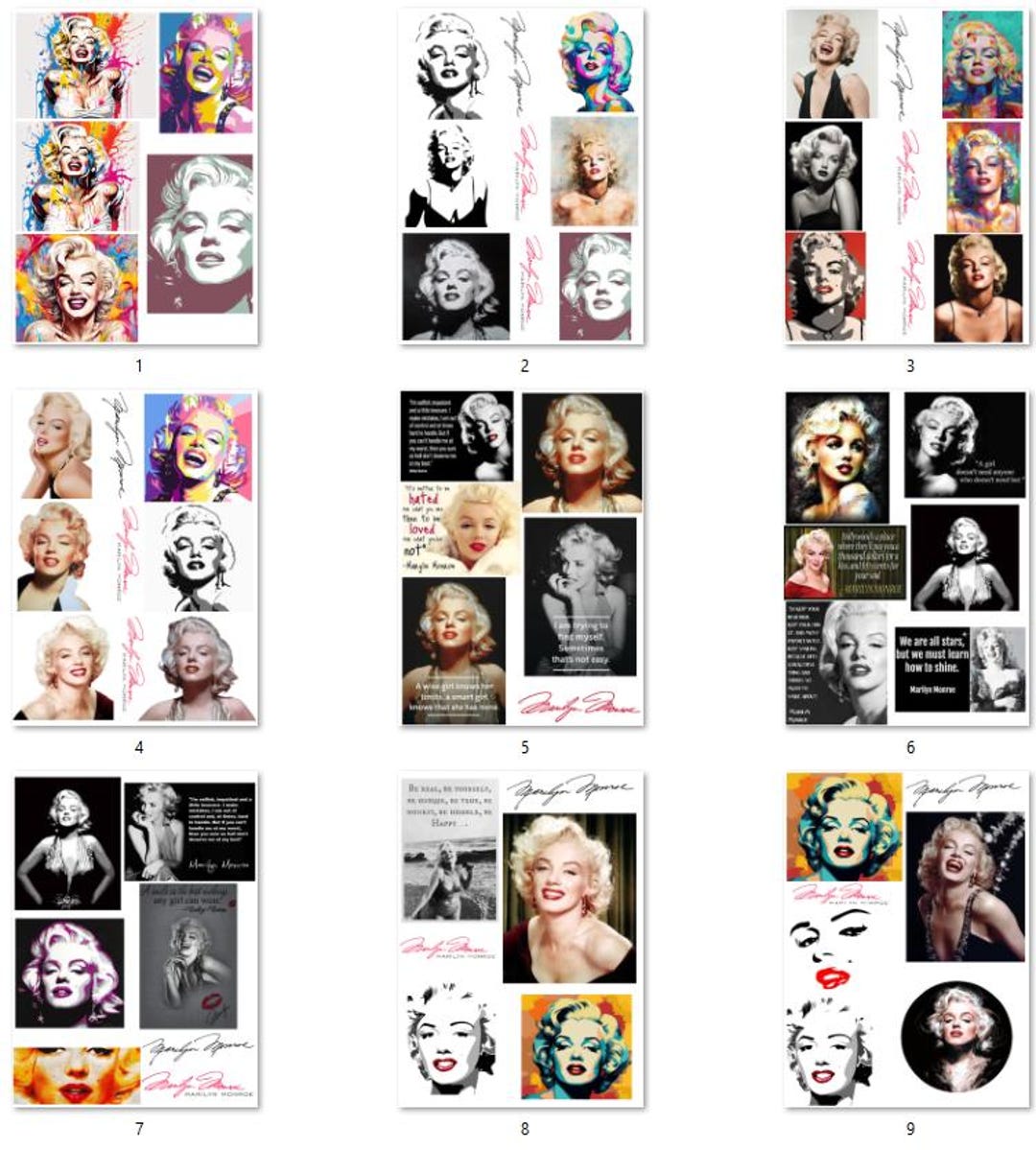 FREE SHIPPING USA Marilyn Rice Paper, Coaster Rice Paper, Beauty Queen ...
