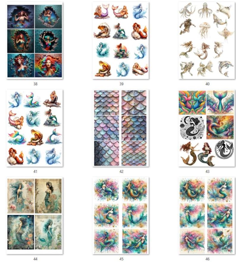FREE SHIPPING USA Nautical Paper, Mermaids, Coaster Paper, Beach ...
