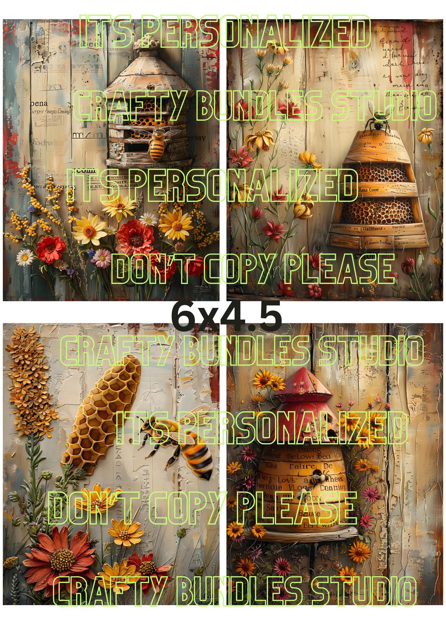 FREE SHIPPING USA 9.5x13in Rice Paper, Shell Paper, Bee Papers, Bee ...