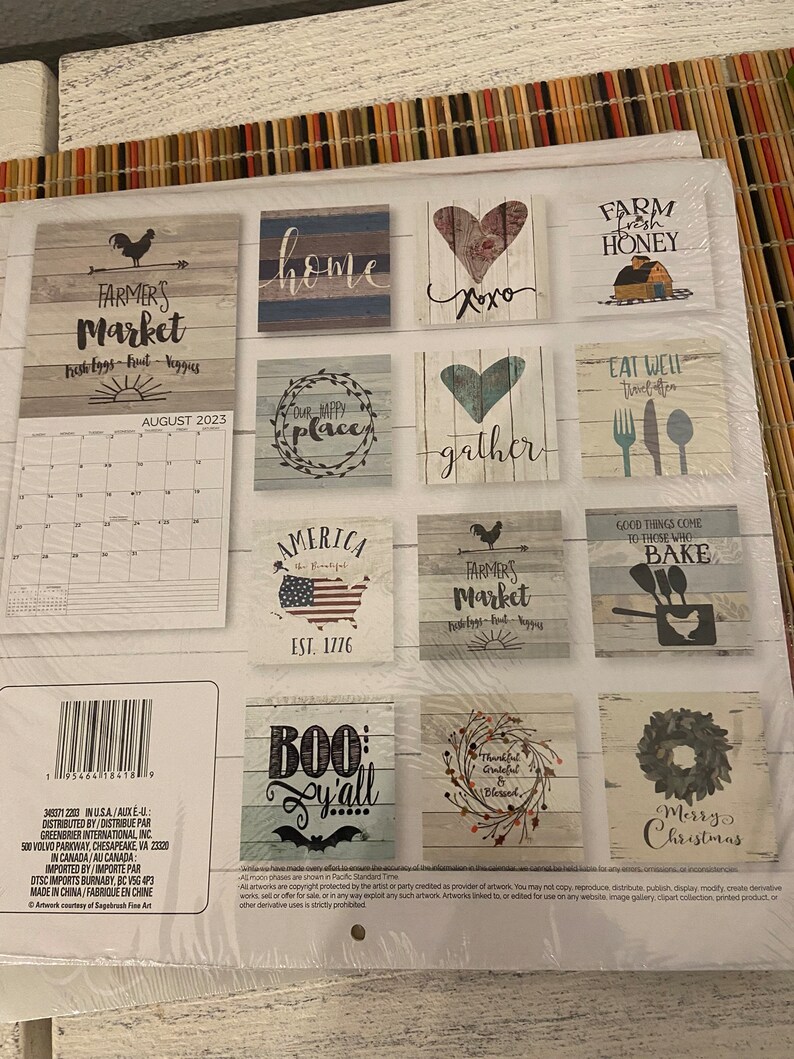 2023 Farmhouse Calendars Calendars for Decoupage Farmhouse - Etsy