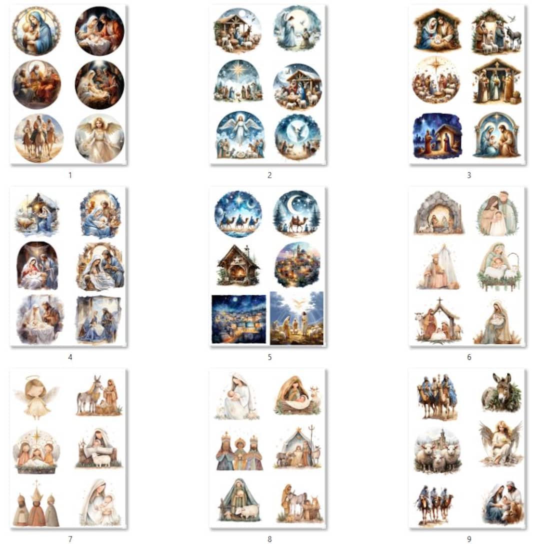 FREE SHIP USA 9.5x13 Inches Christmas Rice Paper, Nativity Coaster Rice ...