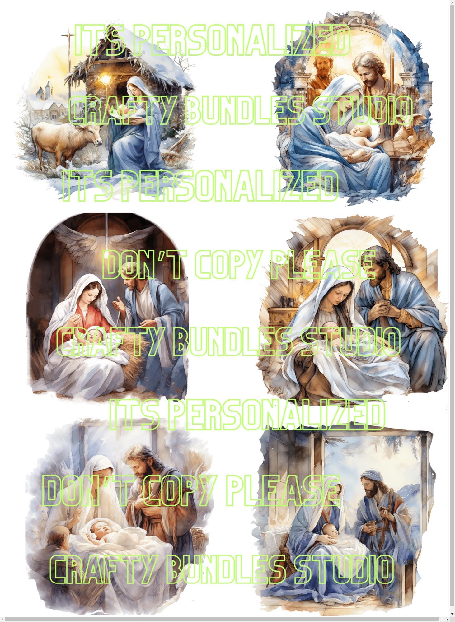 FREE SHIP USA 9.5x13 Inches Christmas Rice Paper, Nativity Coaster Rice ...