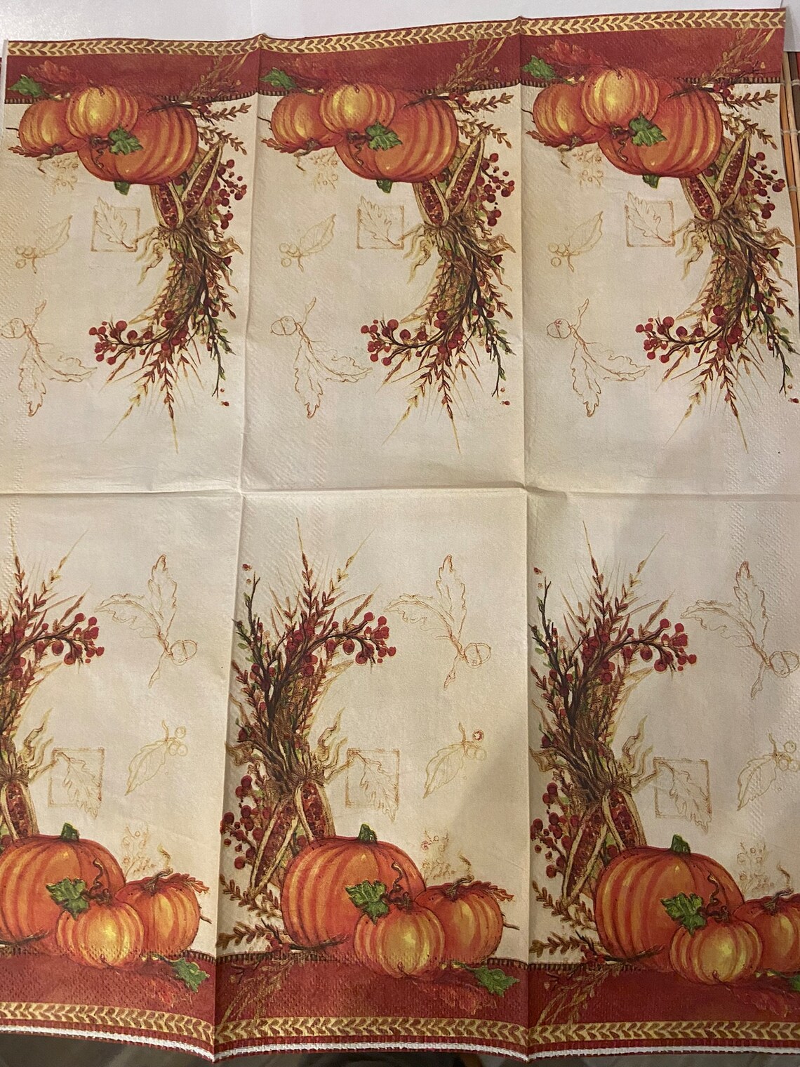 Fall Napkins, Decoupage Napkins, Fall DIY, Fall Pumpkin, Fall Leaves ...