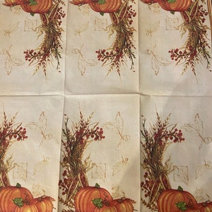 Fall Napkins, Decoupage Napkins, Fall DIY, Fall Pumpkin, Fall Leaves ...