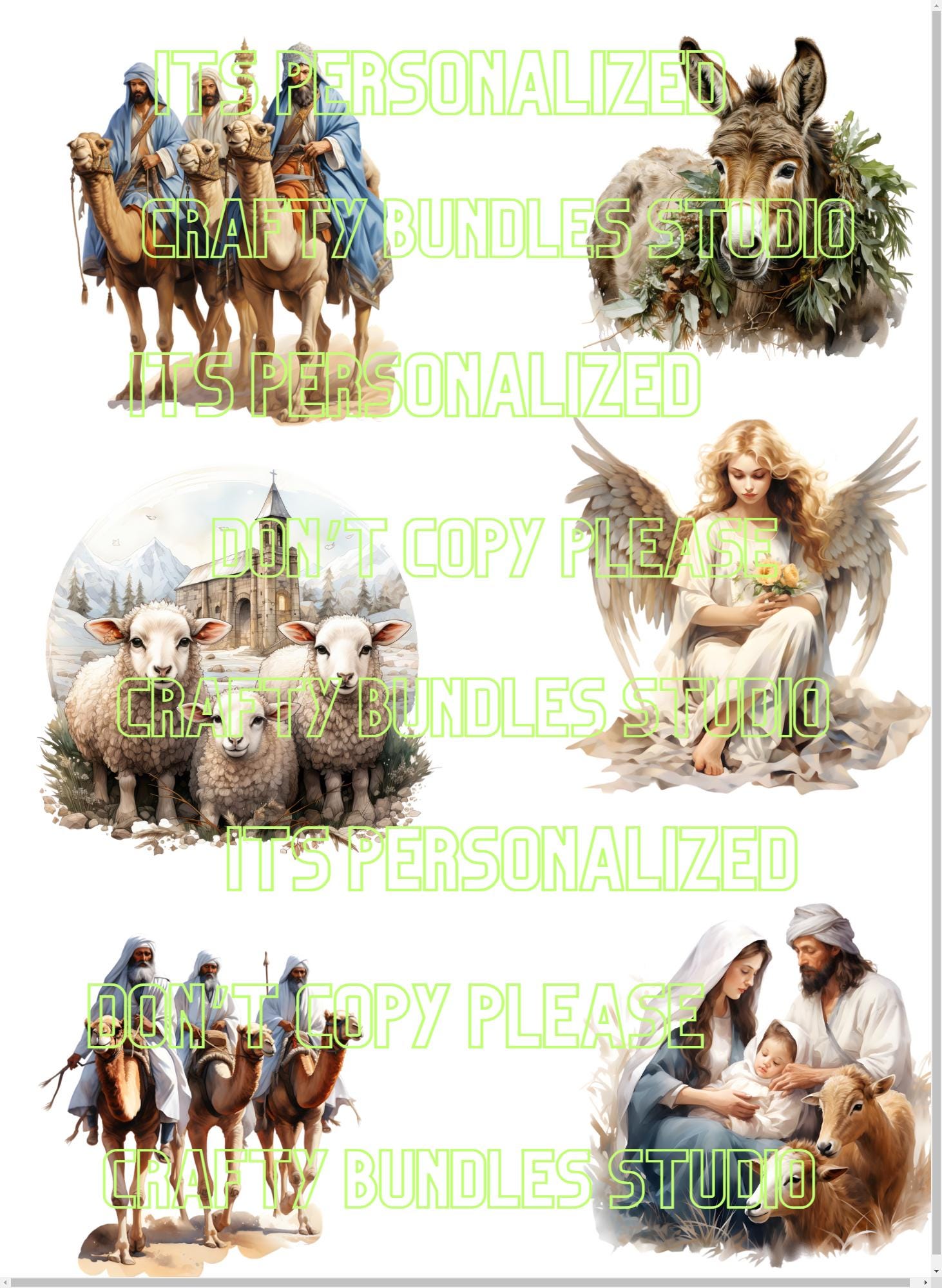 FREE SHIP USA 9.5x13 Inches Christmas Rice Paper, Nativity Coaster Rice ...