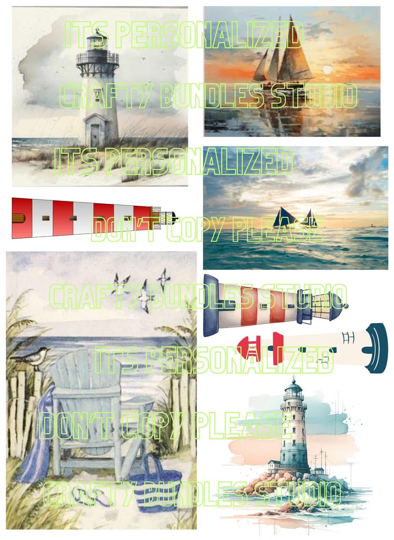 FREE SHIPPING USA Nautical Rice Paper, Coaster Rice Paper, Beach ...