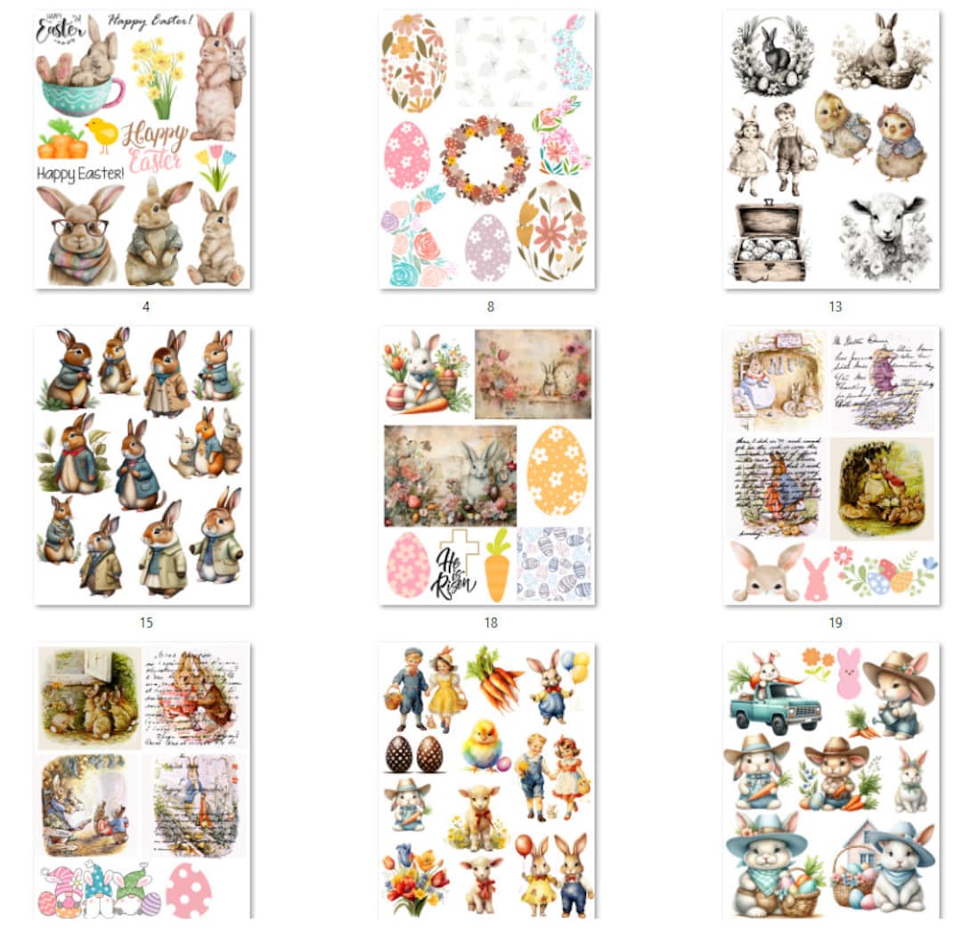 FREE SHIPPING Rice Paper, Coaster Rice Paper, Easter Papers, Easter ...