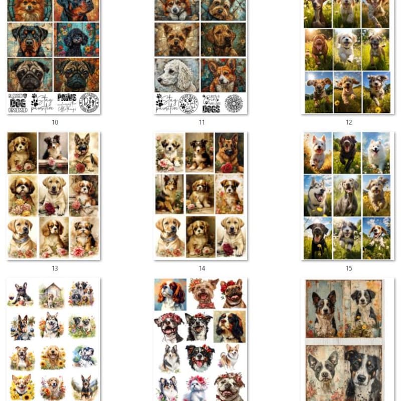 Dog Prints on Rice Paper - Etsy