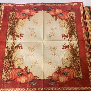 Fall Napkins, Decoupage Napkins, Fall DIY, Fall Pumpkin, Fall Leaves ...