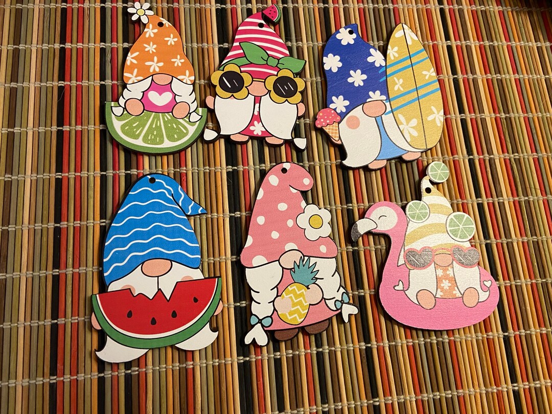 Summertime Gnomes, Summer Gnomes, Tiered Tray Gnomes, Gnome Decorations ...
