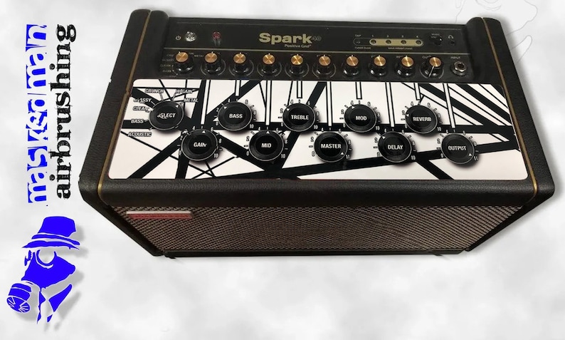 Positive Grid SPARK 40 Control Knob Decal - VH - White Inspired Stripes ...