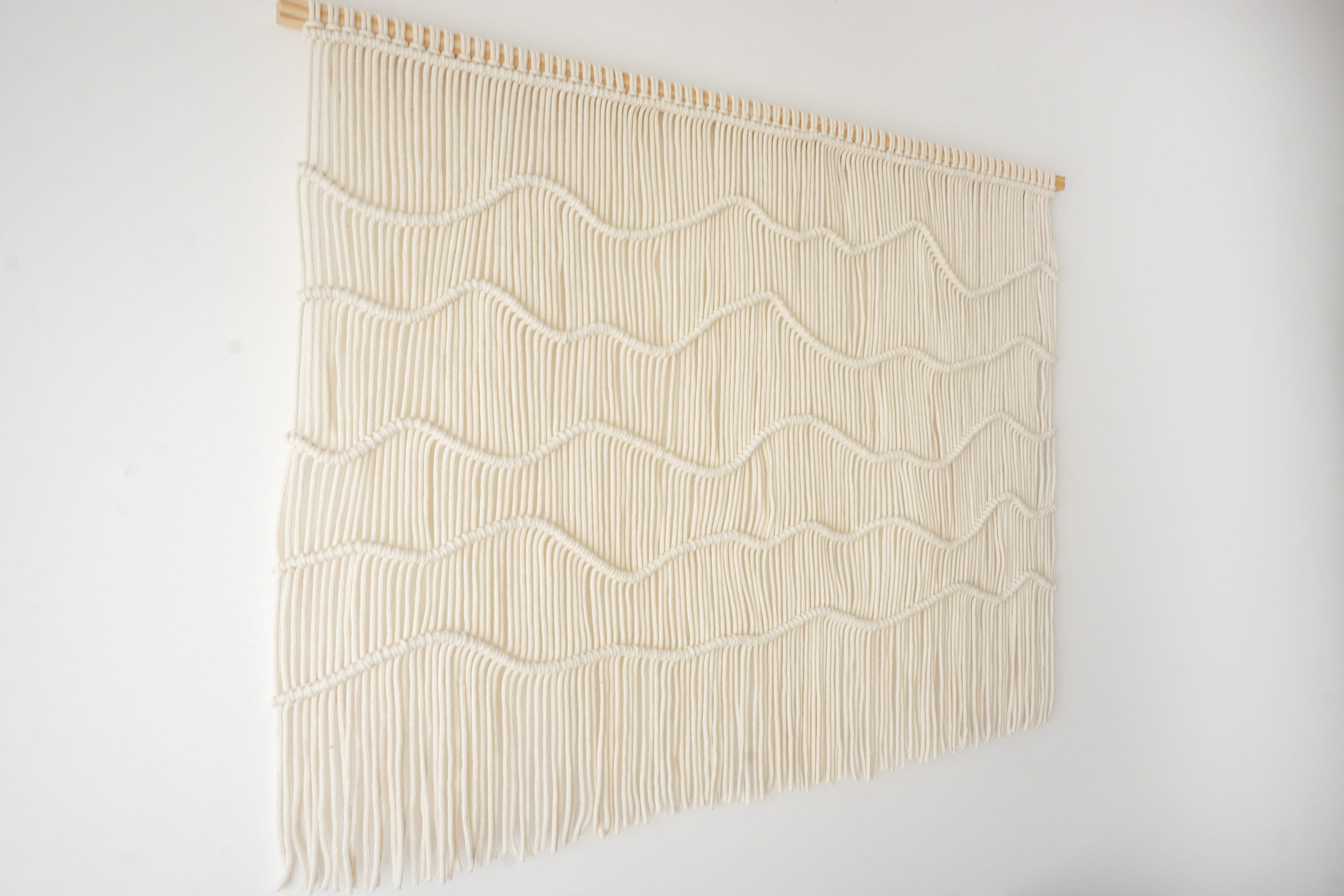Large Macrame Wave/ Mountain Hanging, Neutral Wall Decor, Textured Art ...