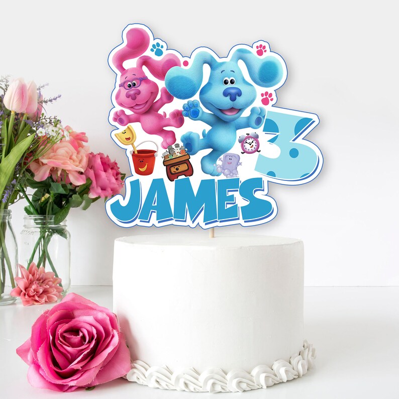 Printable Blues Clues Birthday Party Cake Topper for Kids, Blues Cake ...