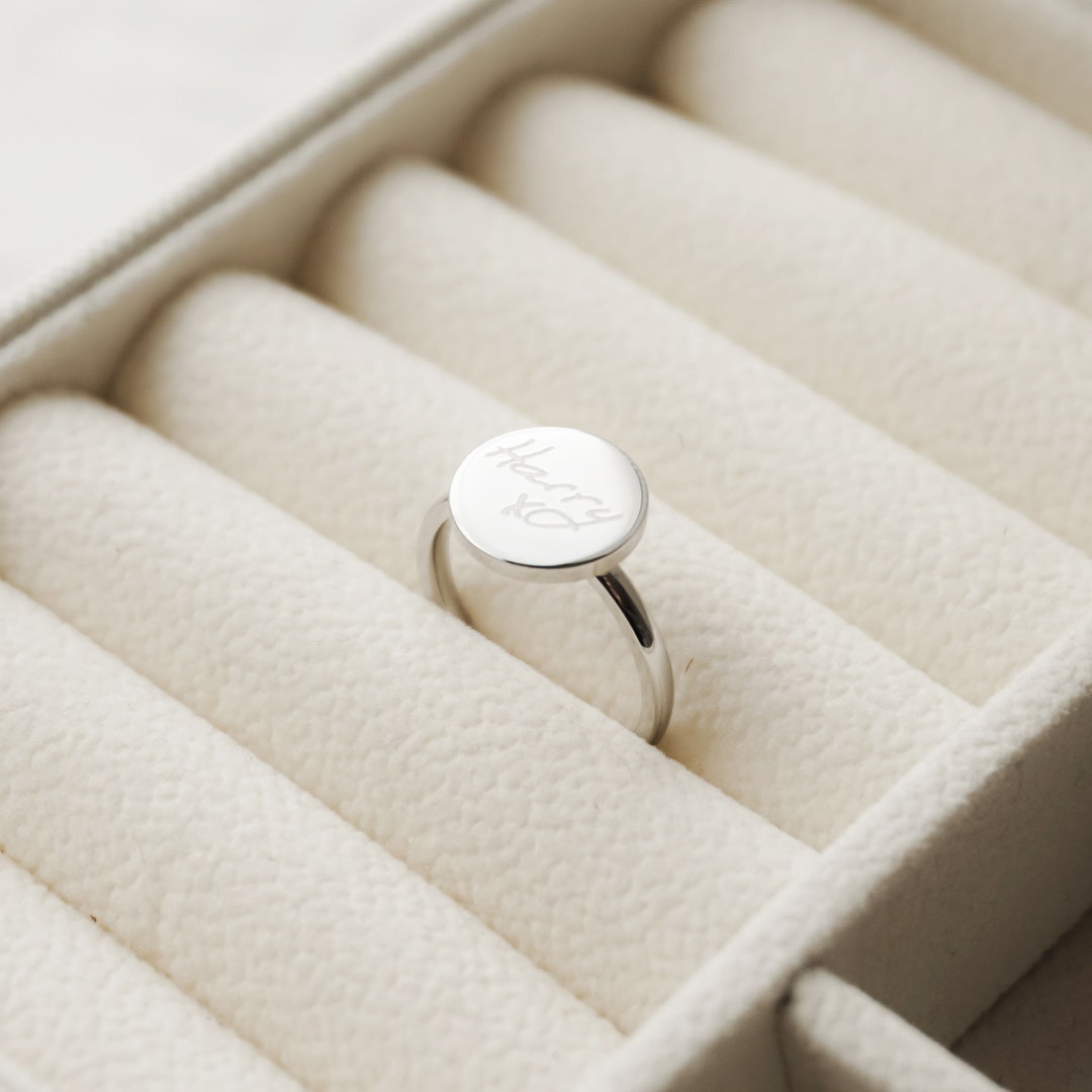 Actual Handwriting Signet Ring Signatures Handwriting - Etsy