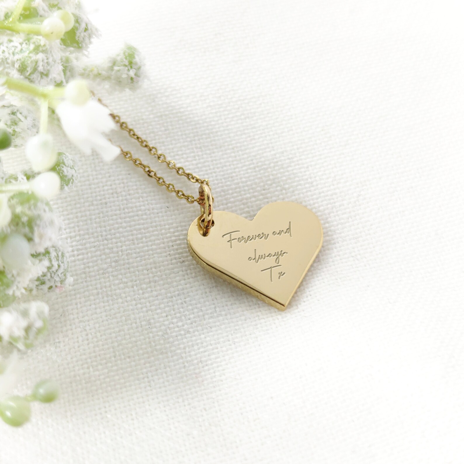 Florence Heart Actual Handwriting Necklace Signatures | Etsy