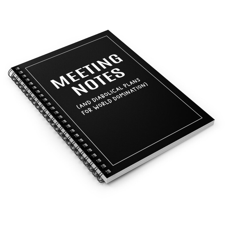 Meeting Notebook Funny Coworker Gift Meeting Notes Spiral - Etsy